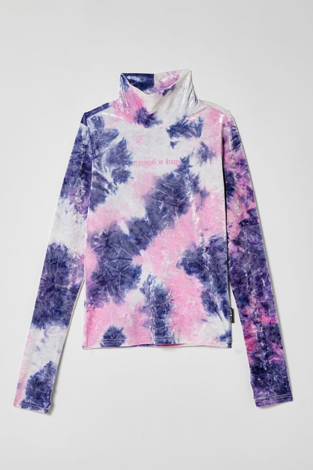 Teddy Fresh Need A Hug Velour High Neck Top | Urban Outfitters