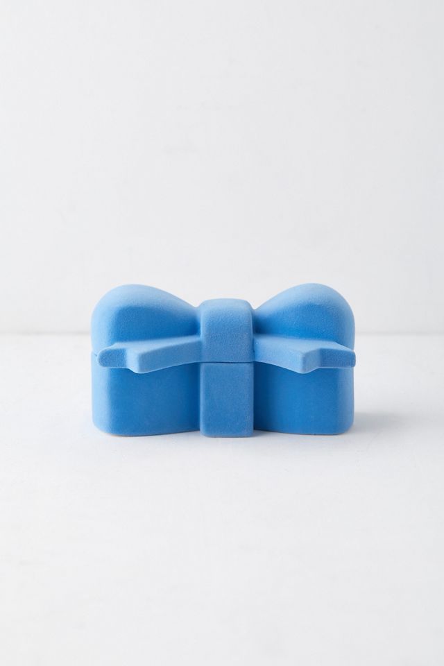 Bow Flocked Trinket Box | Urban Outfitters