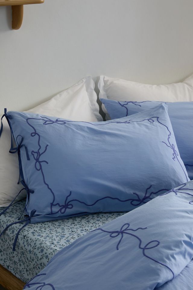 Lacey Bows Sham Set Urban Outfitters