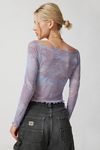 UO Pria Semi-Sheer Asymmetrical Top | Urban Outfitters