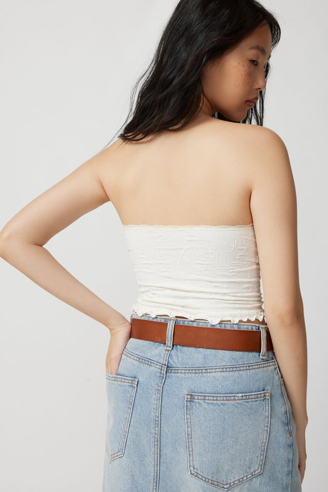 Out From Under Flora Seamless Lace-Trim Tube Top | Urban Outfitters