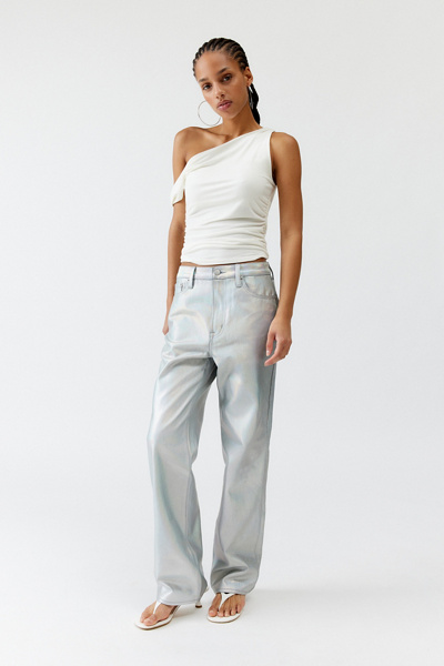 Pistola Cassie High-Waisted Straight Jean - Coated Prism | Urban Outfitters