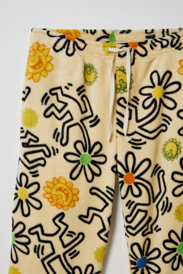 Keith Haring Dancing Flower Plush Lounge Pant | Urban Outfitters Keith Haring Dancing Flower Plush Lounge Pant | Urban Outfitters