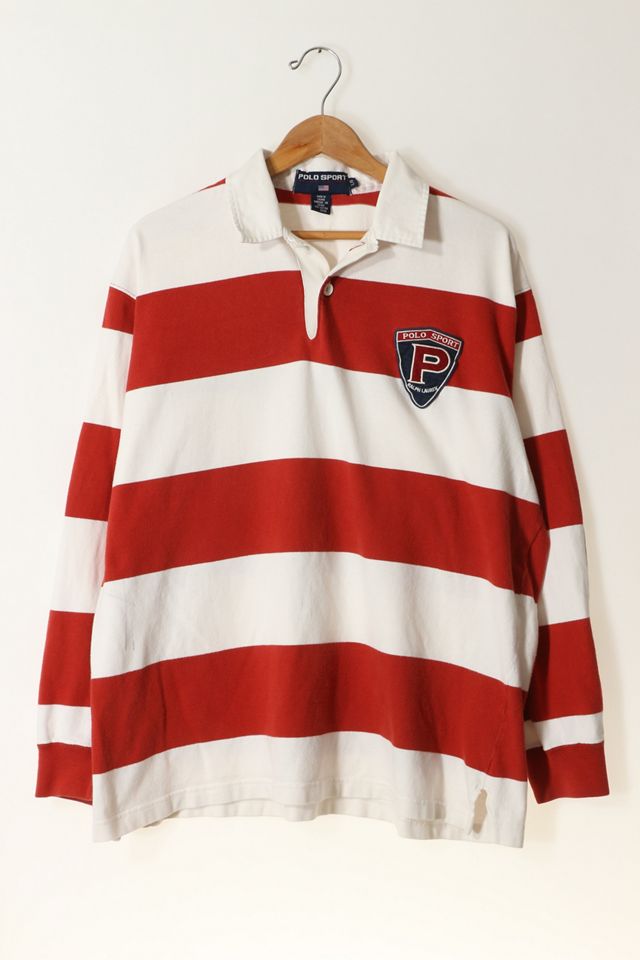 Vintage Ralph Lauren Polo Sport Stripe Rugby Shirt | Urban Outfitters