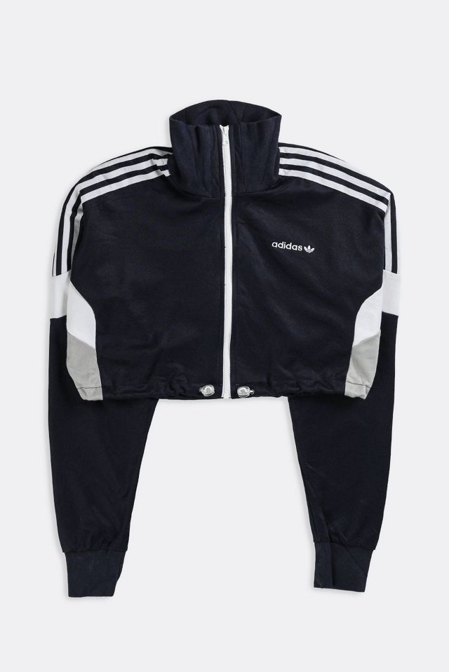 Frankie Collective Rework Adidas Crop Windbreaker 012 | Urban Outfitters