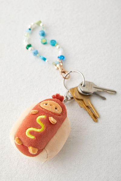 Smoko Hot Dog Tayto Plushie Keychain | Urban Outfitters Canada