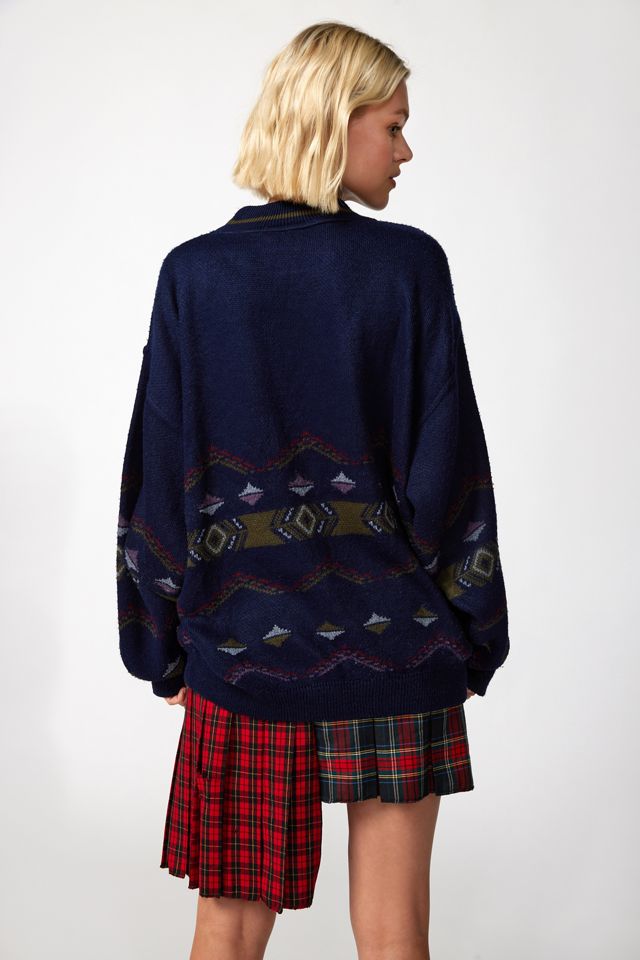 Urban Renewal Vintage Patterned Oversized Sweater | Urban Outfitters