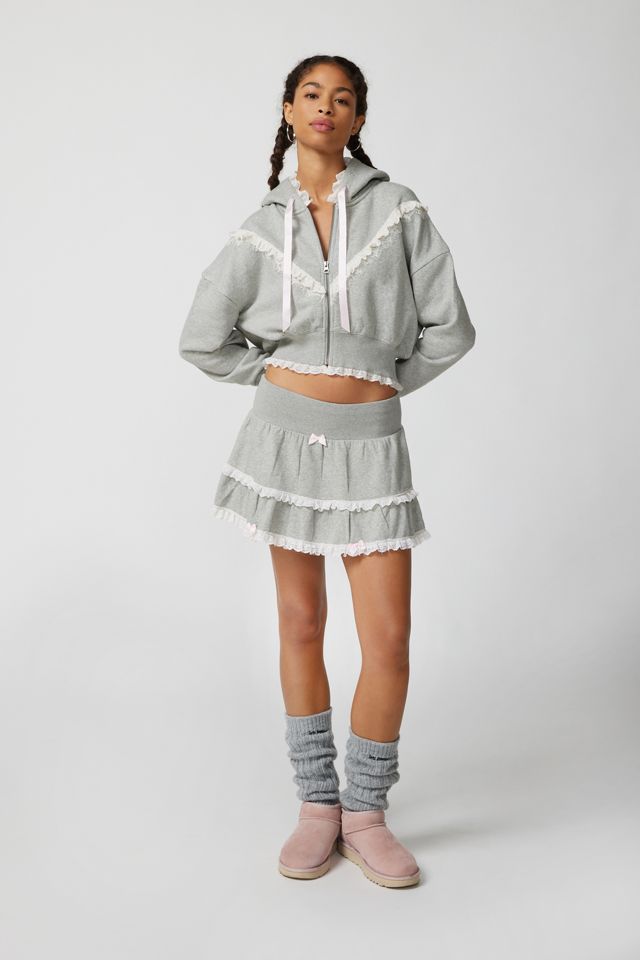 Out From Under Rittney Lace-Trim Mini Skirt | Urban Outfitters Canada
