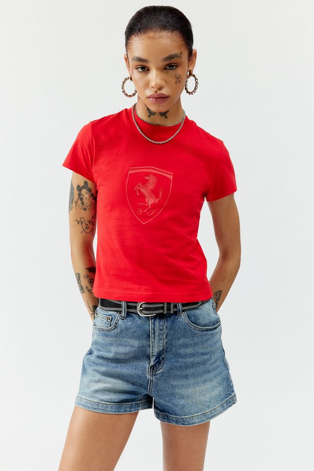 Puma X Ferrari Baby Tee | Urban Outfitters