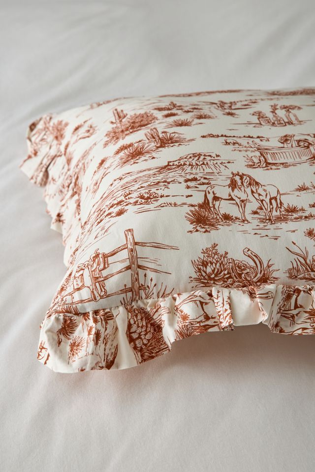 Harper Patterned Ruffle Throw Pillow | Urban Outfitters
