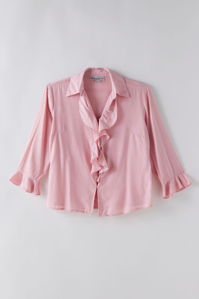 Vintage Ruffle Collar Top | Urban Outfitters Canada