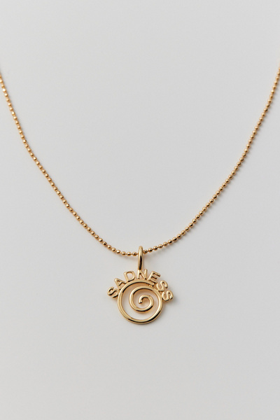 '90s Sad Spiral 14K Gold-Plated Necklace | Urban Outfitters Canada
