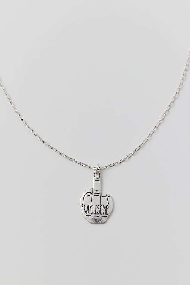 '90s Silver-Plated Wholesome Charm Necklace | Urban Outfitters Canada