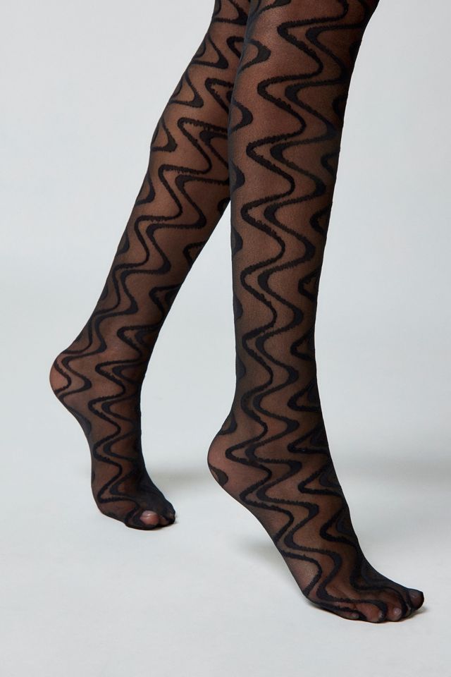 UO Swirl Sheer Tights | Urban Outfitters