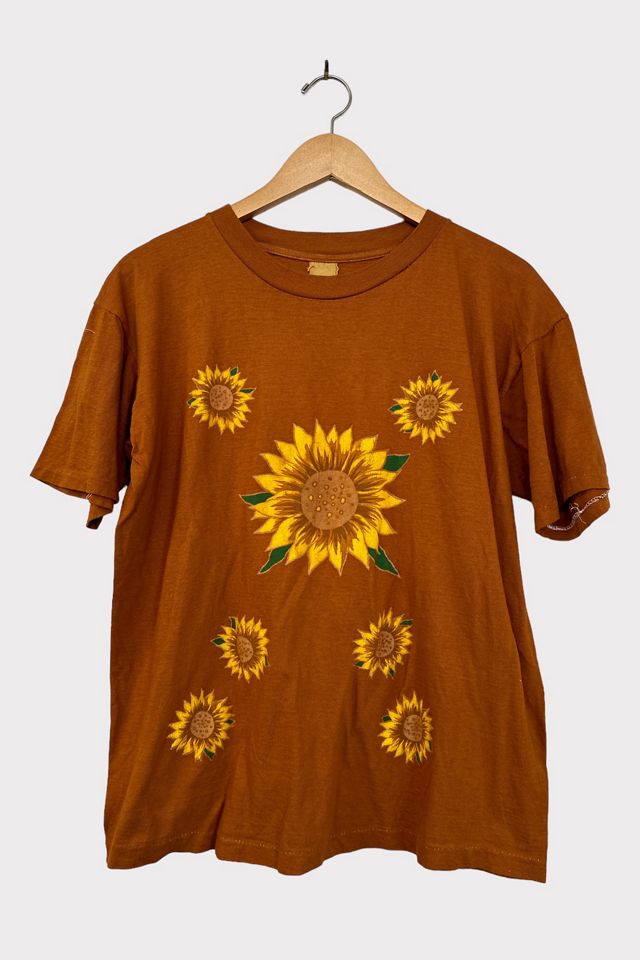 Vintage Overdyed Sunflower Tee Shirt | Urban Outfitters