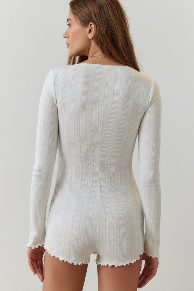 Out From Under Sweet Dreams Pointelle Romper | Urban Outfitters