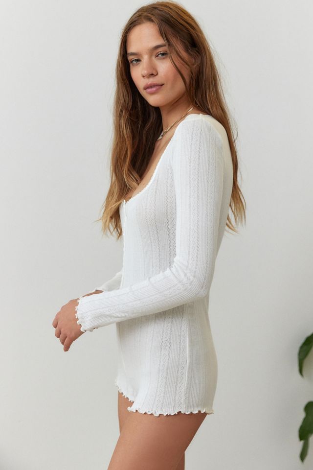 Out From Under Sweet Dreams Pointelle Romper | Urban Outfitters