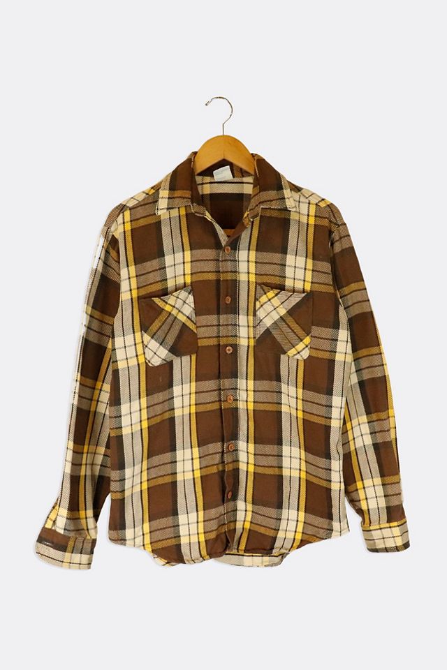 Vintage Big Mac Brown And Yellow Flannel Jacket | Urban Outfitters