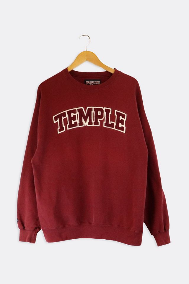 Vintage Temple Spell Out Fleece Patch Sweatshirt | Urban Outfitters