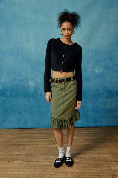 BDG Reece Ruffle Midi Skirt | Urban Outfitters