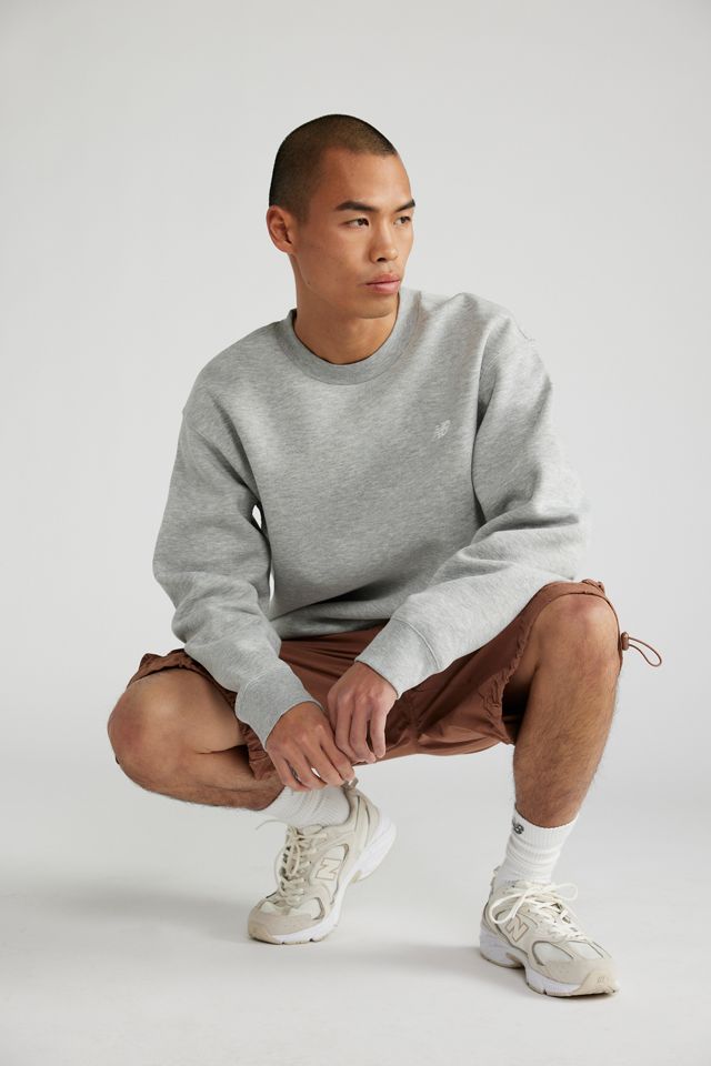 New Balance Small Logo Brushed Fleece Crew Neck Sweatshirt | Urban ...