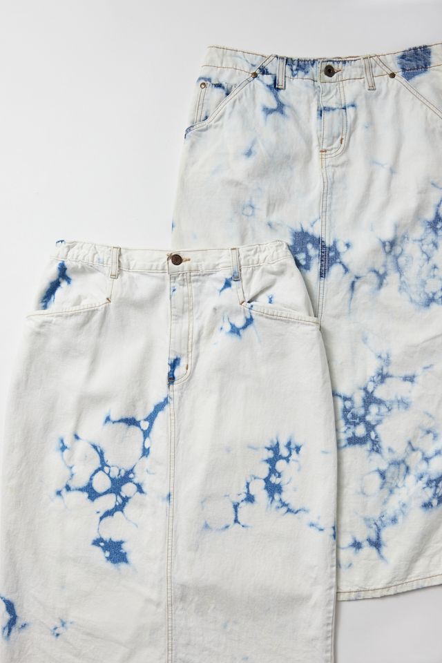 Urban Renewal Remade Extreme Bleach Denim Maxi Skirt | Urban Outfitters