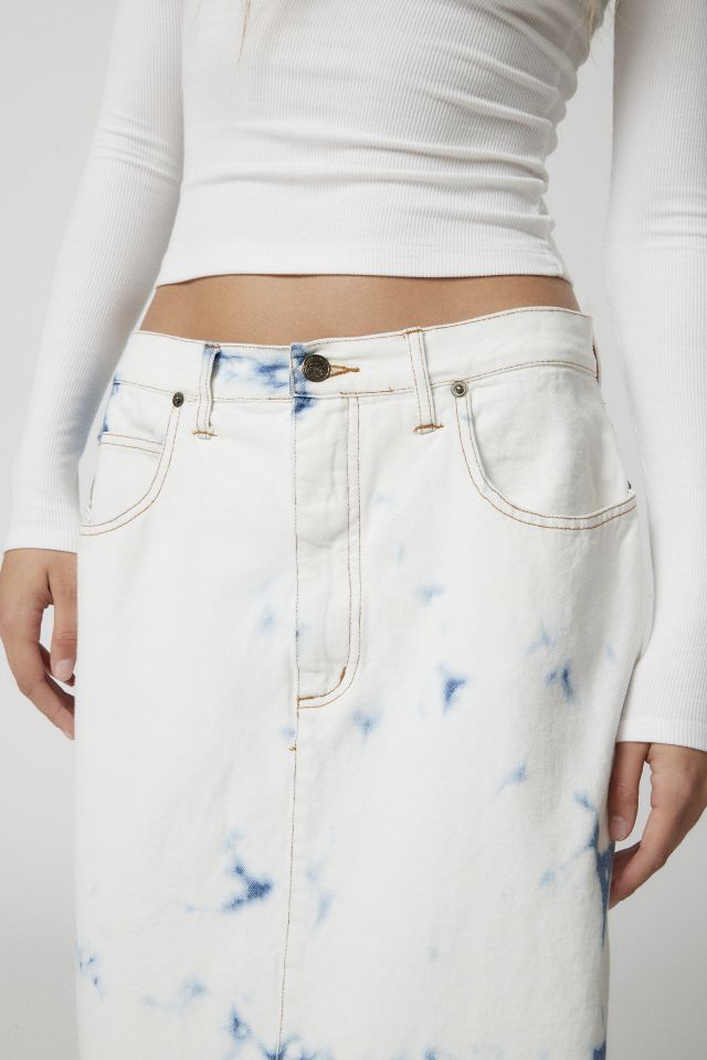 Urban Renewal Remade Extreme Bleach Denim Maxi Skirt | Urban Outfitters