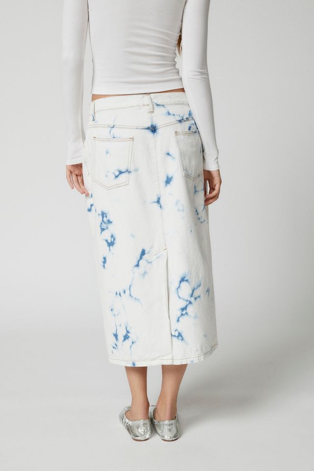 Urban Renewal Remade Extreme Bleach Denim Maxi Skirt | Urban Outfitters