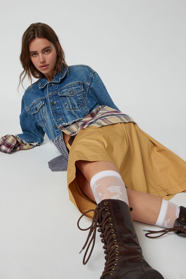 Urban Renewal Remade Spliced Heavy Flannel Denim Jacket | Urban Outfitters