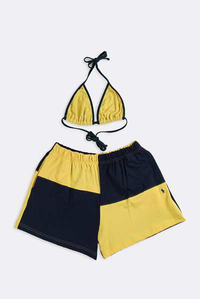 Frankie Collective Rework Polo Patchwork Tee Shorts Set 009 | Urban ...