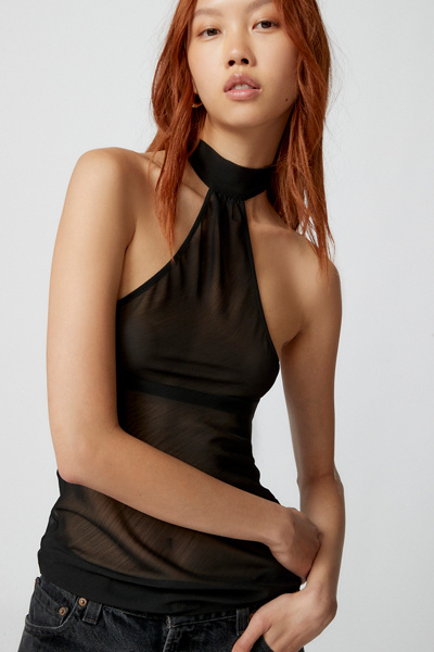 Lioness Hillis Sheer Halter Top | Urban Outfitters