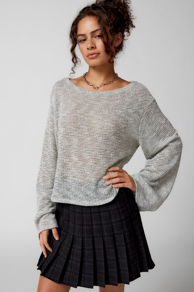 Urban Renewal Remnants Marled Loose Knit Drippy Sweater | Urban Outfitters