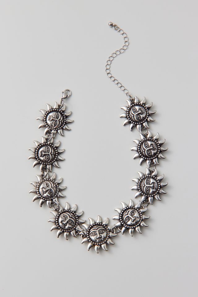 Statement Sun Choker Metal Necklace | Urban Outfitters Canada