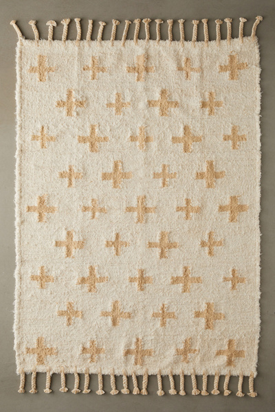 Allover Cross Shag Rag Rug | Urban Outfitters