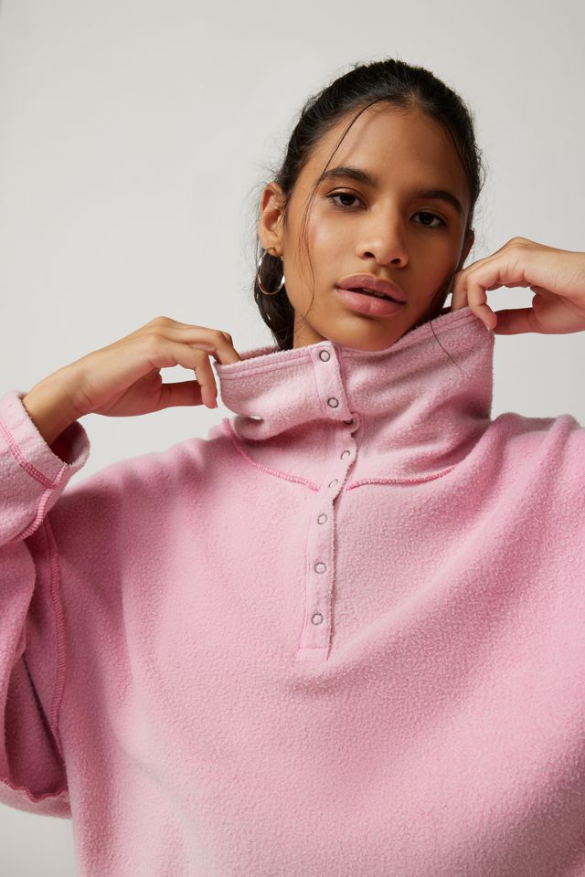 Out From Under Rain Snap Front Cropped Henley Top | Urban Outfitters