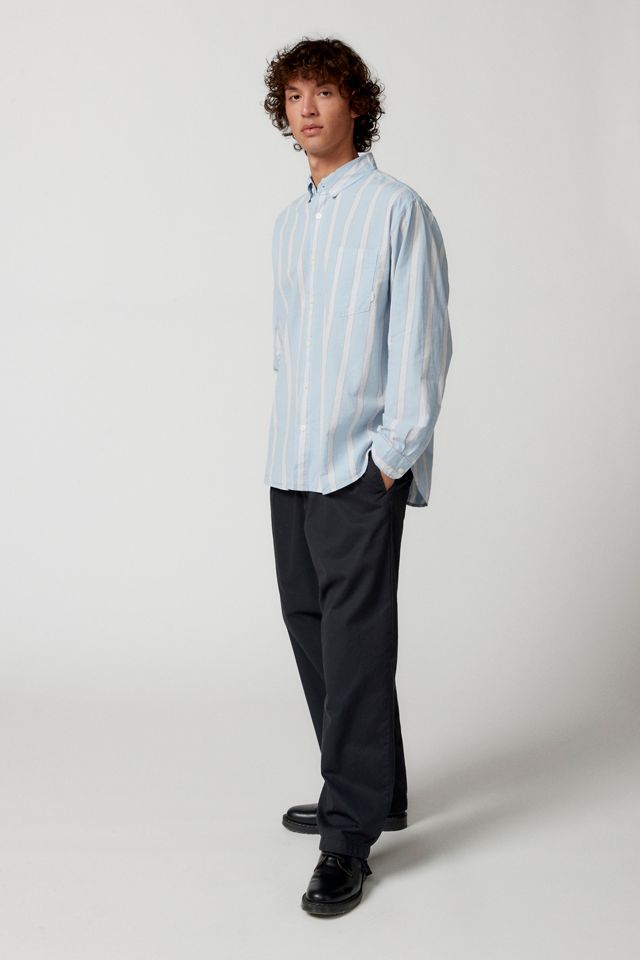 UO Corey Wide Stripe Oversized Dress Shirt | Urban Outfitters