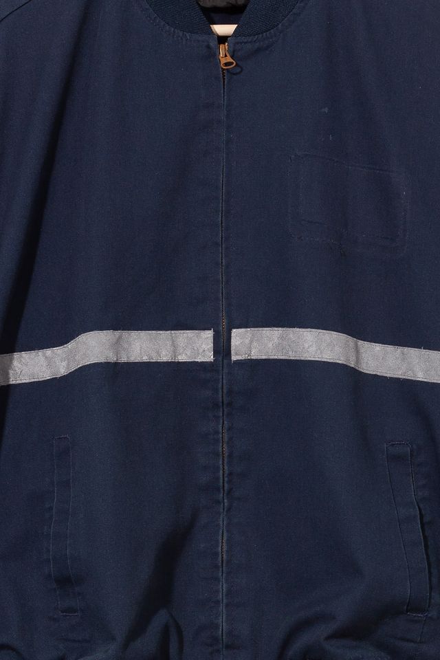 Vintage Y2K Distressed Reflective Silver Stripe Blue Utility Work ...