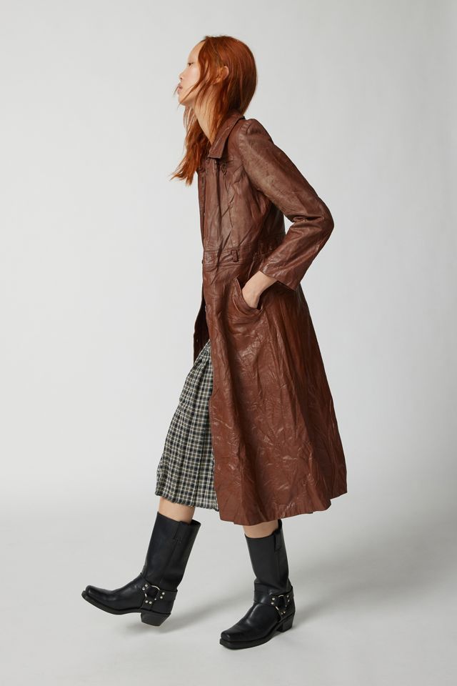 Urban Renewal Vintage Leather Trench Jacket | Urban Outfitters Canada