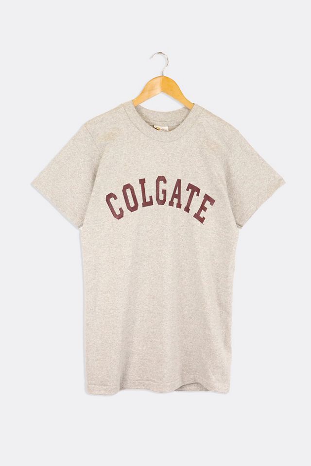 Vintage Colgate University Block Lettering Vinyl T Shirt | Urban Outfitters