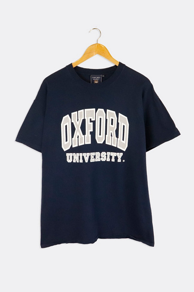Vintage Oxford University Block Lettering Simple Vinyl T Shirt | Urban ...