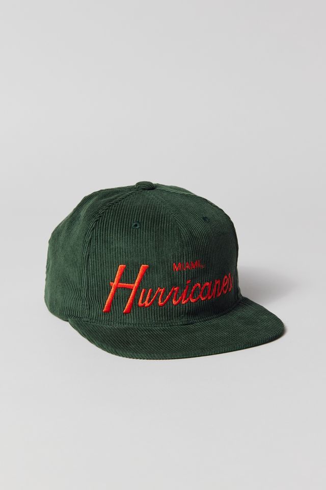 Mitchell & Ness Miami Hurricanes Cord Snapback Hat | Urban Outfitters