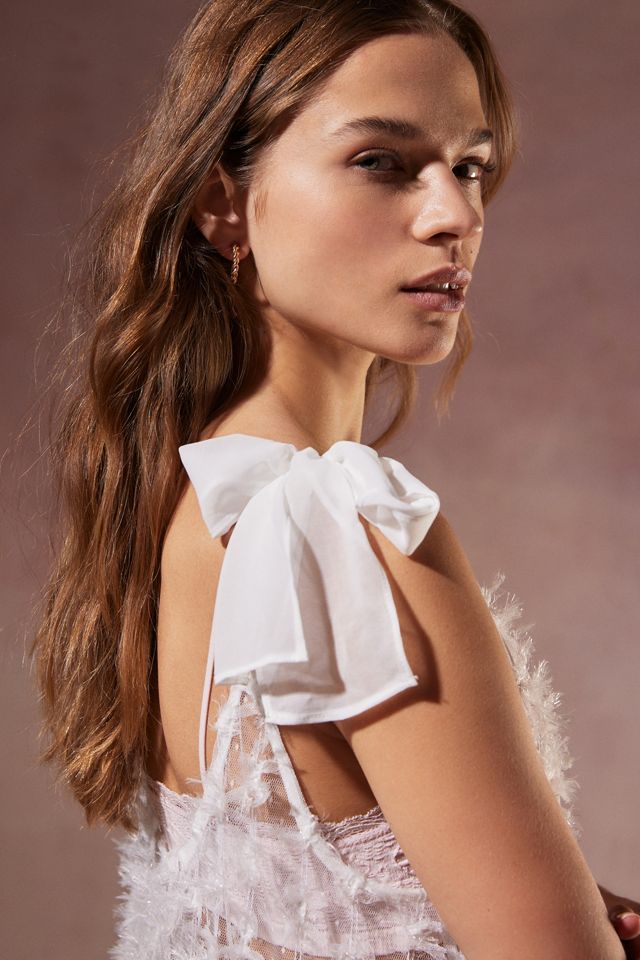 Kimchi Blue Brenda Sheer Bow Mini Dress | Urban Outfitters