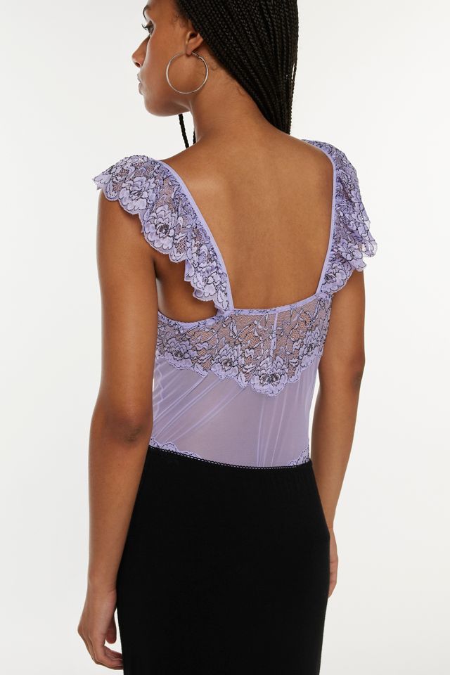 Mucci Bella Lace & Mesh Bodysuit | Urban Outfitters