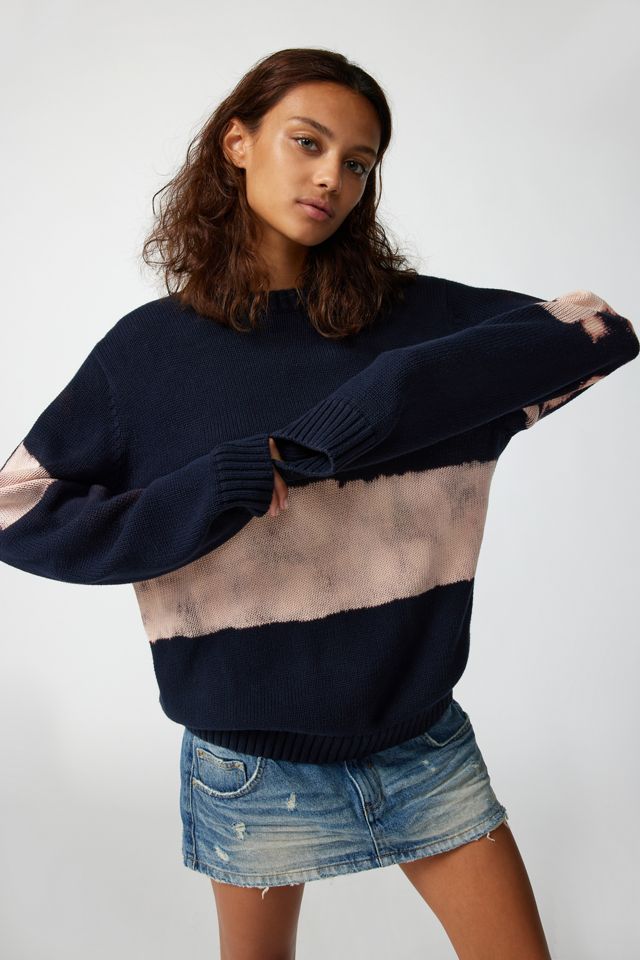 Urban Renewal Remade Bleached Wide Stripe Sweater | Urban Outfitters