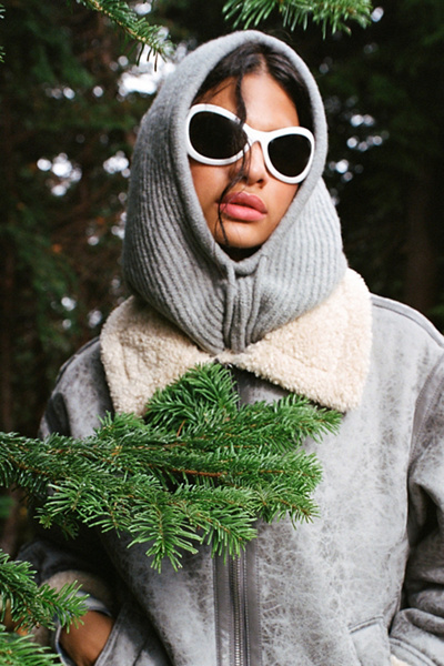 Ribbed Hooded Balaclava | Urban Outfitters