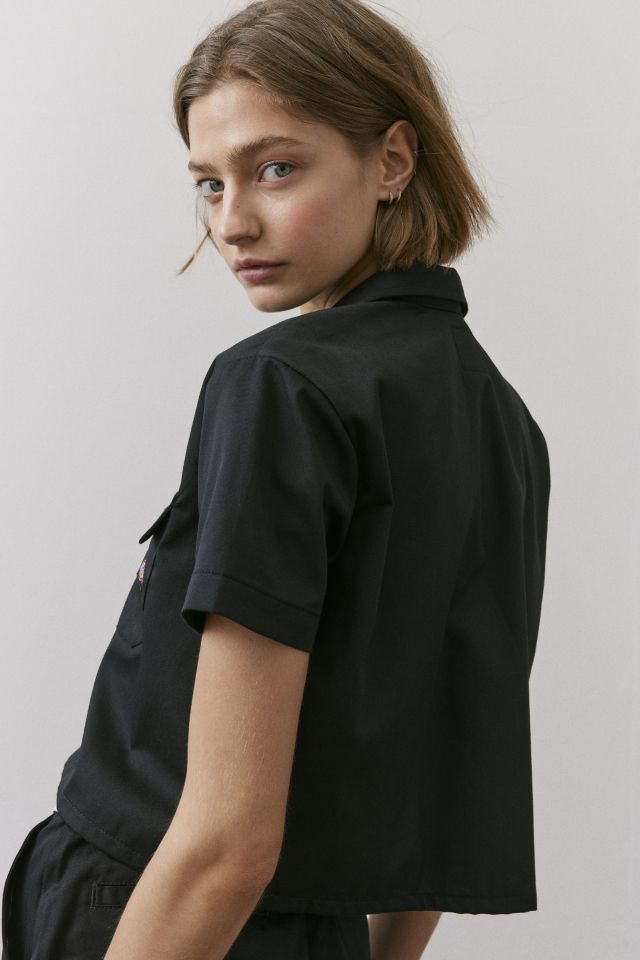 Dickies Cropped Short Sleeve Work Shirt Urban Outfitters