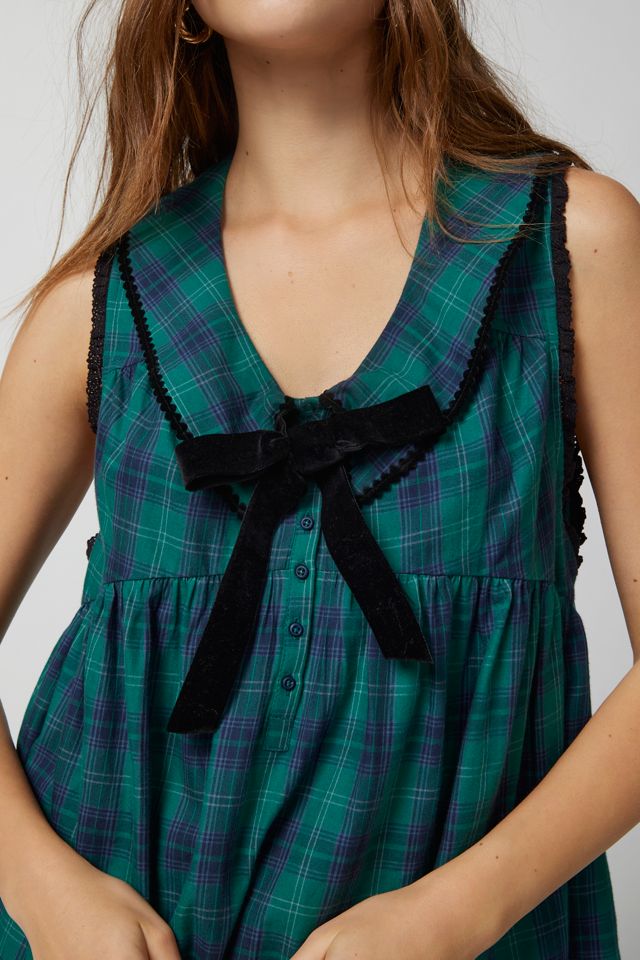 Out From Under Charlotte Flannel Mini Dress | Urban Outfitters