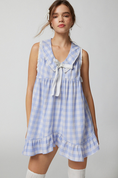 Out From Under Charlotte Flannel Mini Dress In Purple, Women's At Urban ...