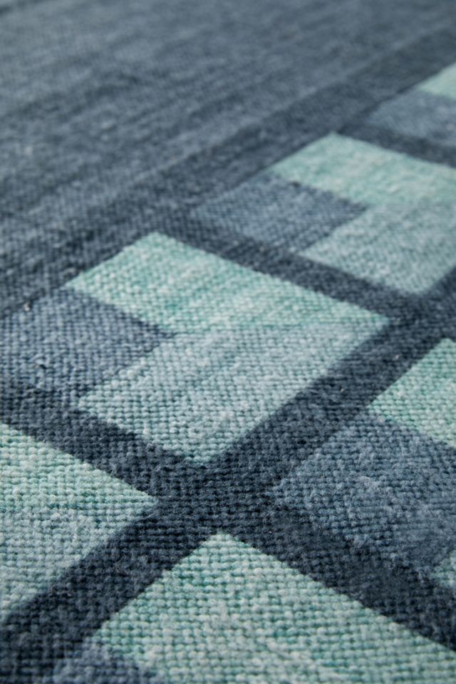 Matteo Geo Brushed Rug | Urban Outfitters