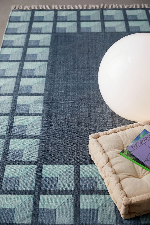 Matteo Geo Brushed Rug | Urban Outfitters